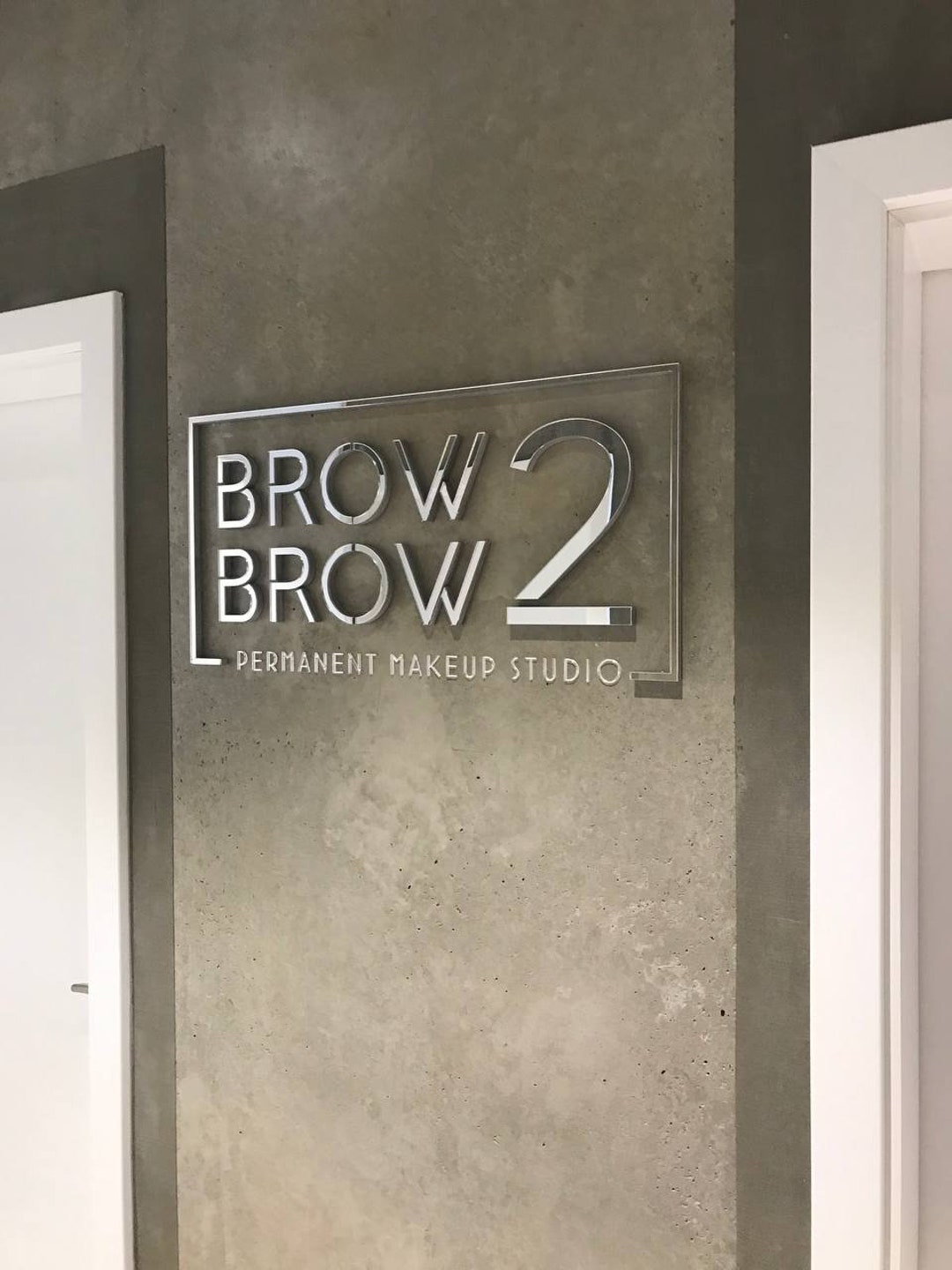 Mirror 3d Logo, Business Name, Acrylic Business Logo, Salon Sign - Etsy