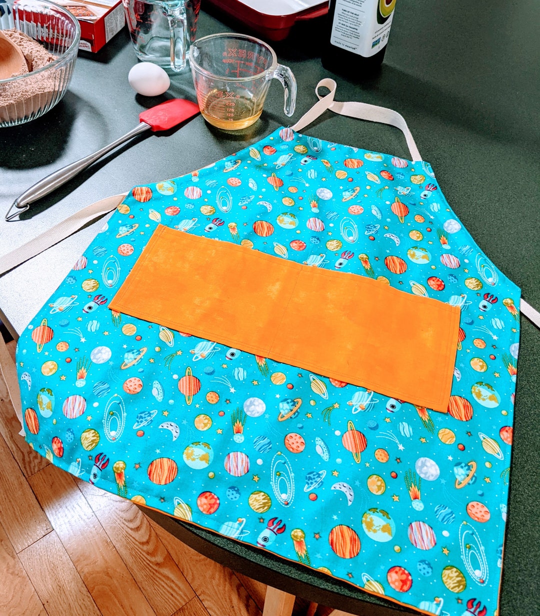 Reversible Space Theme Kids' Craft Aprons Kids' Play - Etsy