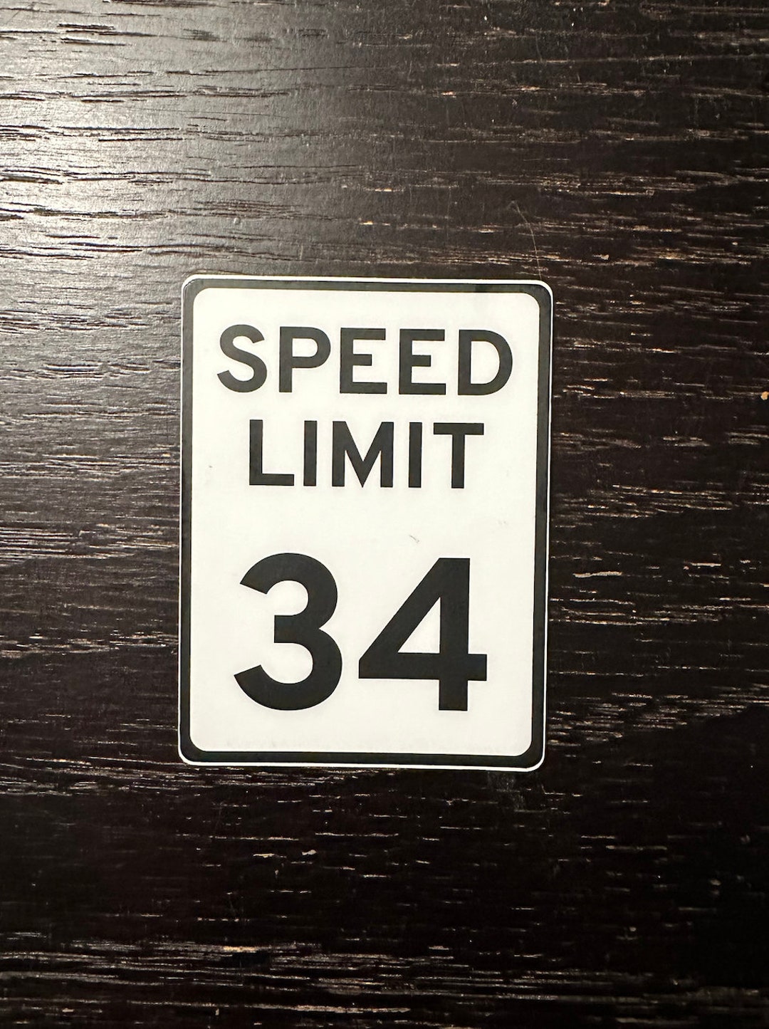 Speed Limited 34 Sign Sticker - Etsy