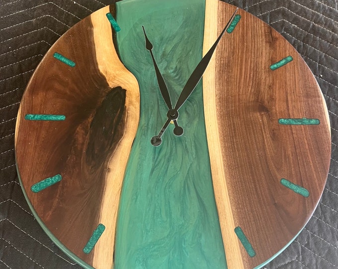 Resin River Clock - Etsy