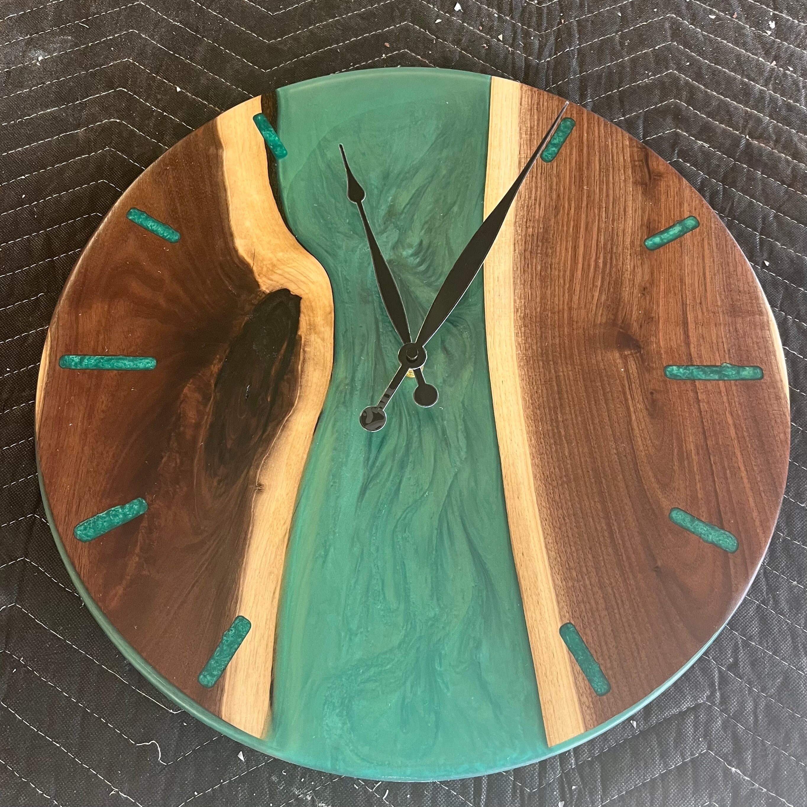 Resin River Clock - Etsy