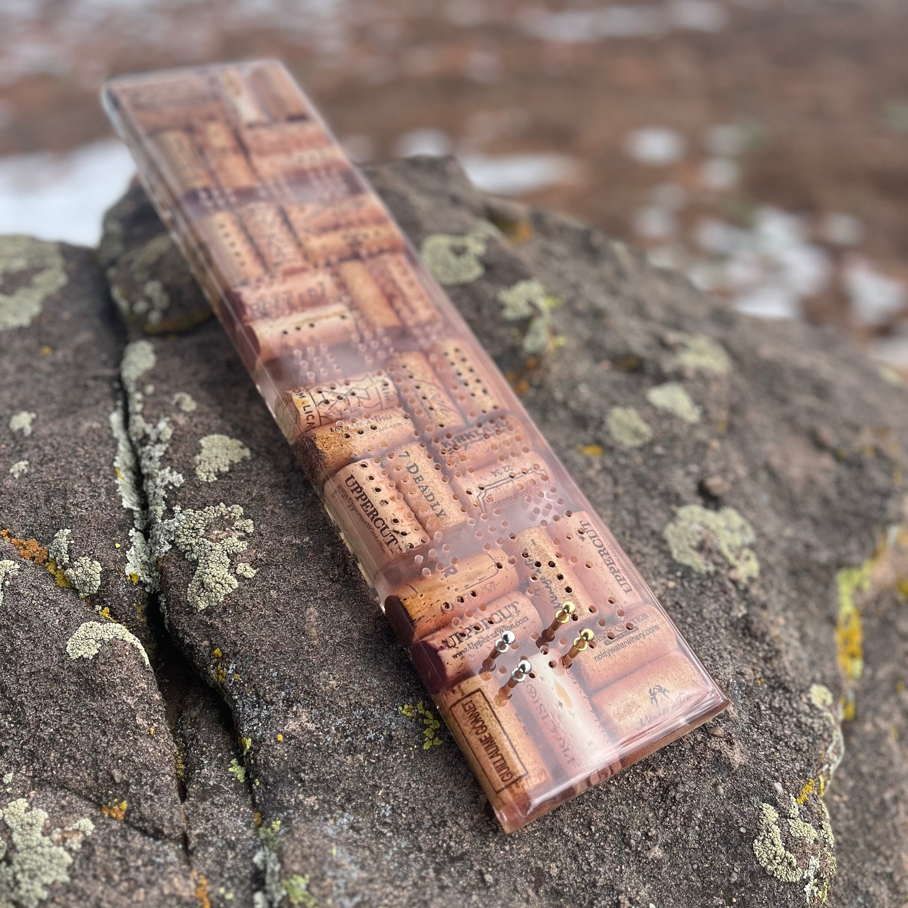 Cribbage Board Wine Cork Board Game Custom Cribbage Board Perfect Gift ...