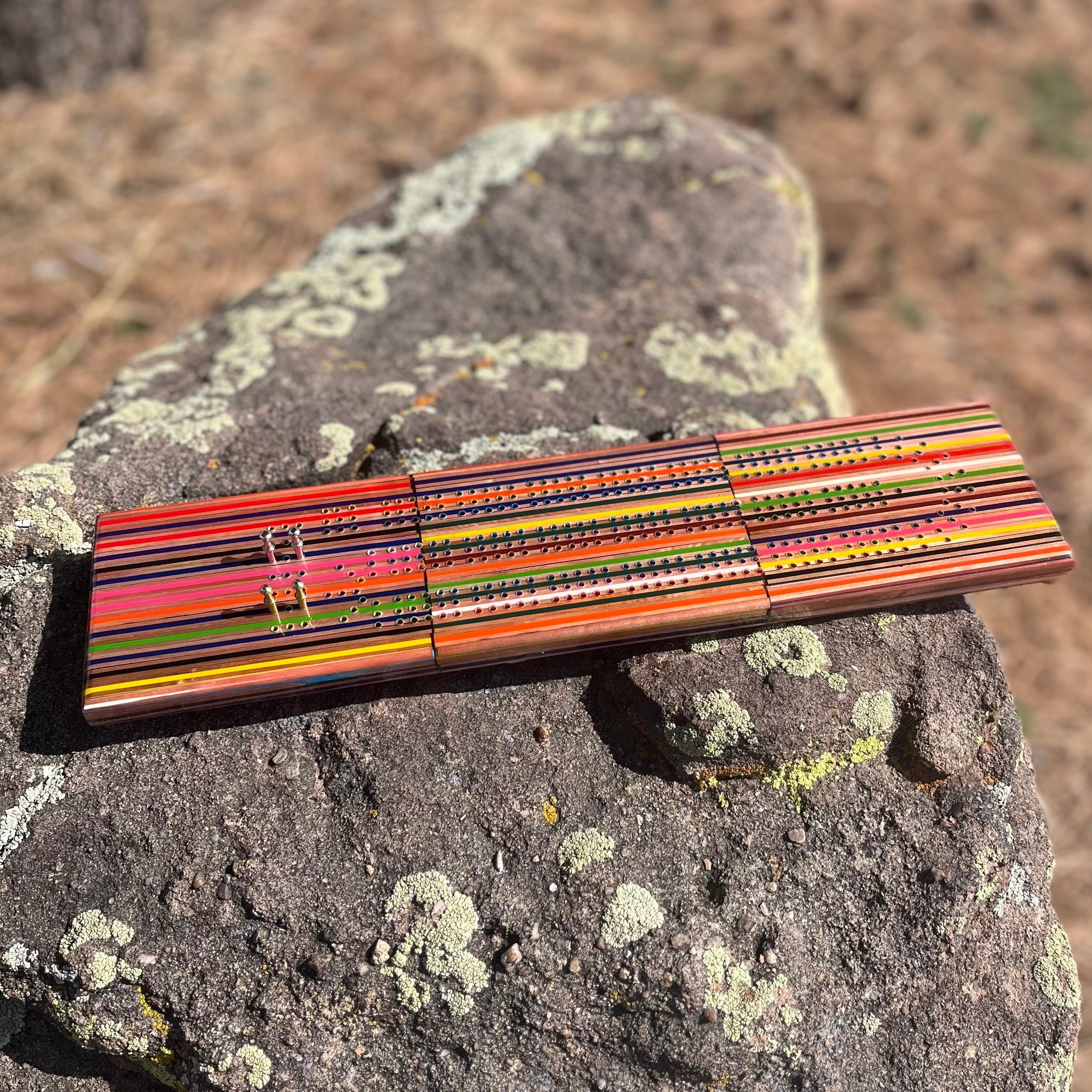 Resin Cribbage Board Colored Pencil Art Perfect Gift Cribbage Board ...