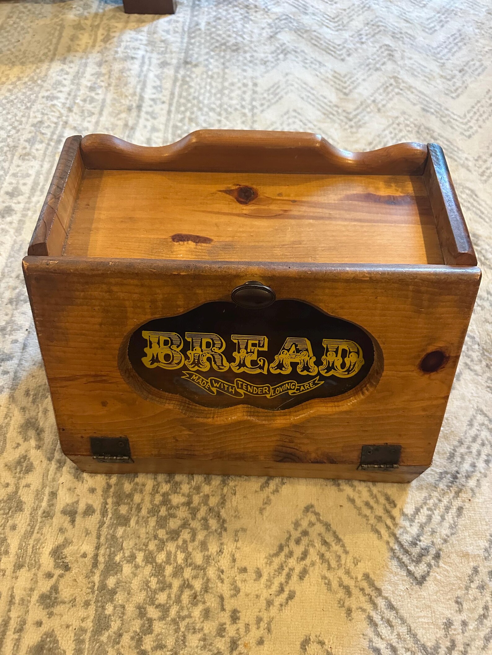 Vintage Wooden Bread Box Bread Made With Tender Loving Care - Etsy