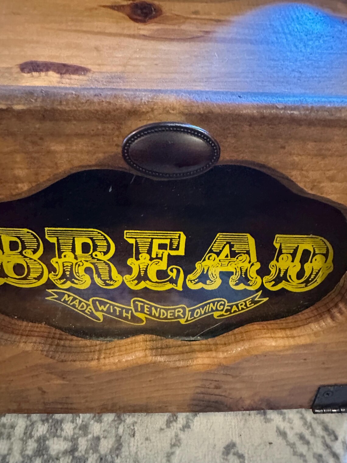 Vintage Wooden Bread Box Bread Made With Tender Loving Care - Etsy