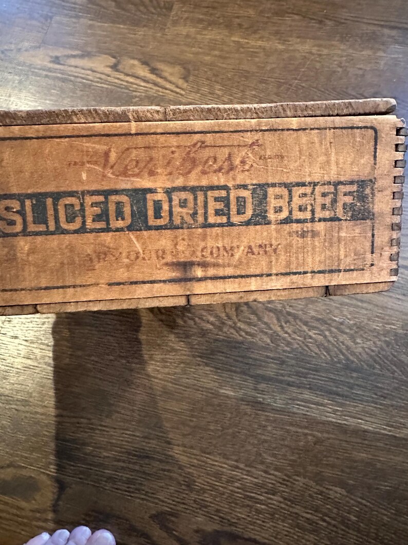 Vintage Wooden Crate Advertising Box Primitive Rustic Box Veribest ...