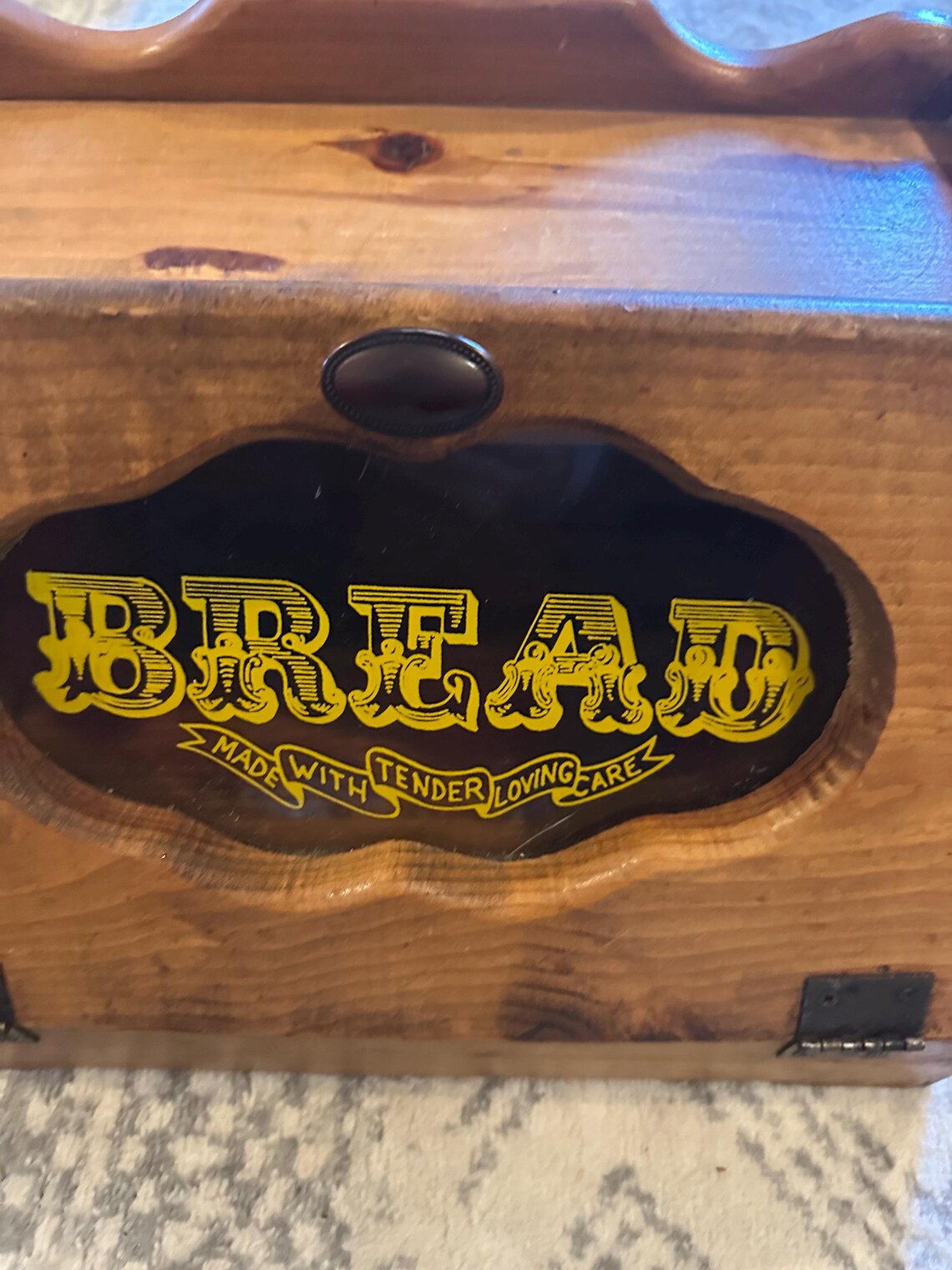 Vintage Wooden Bread Box Bread Made With Tender Loving Care - Etsy