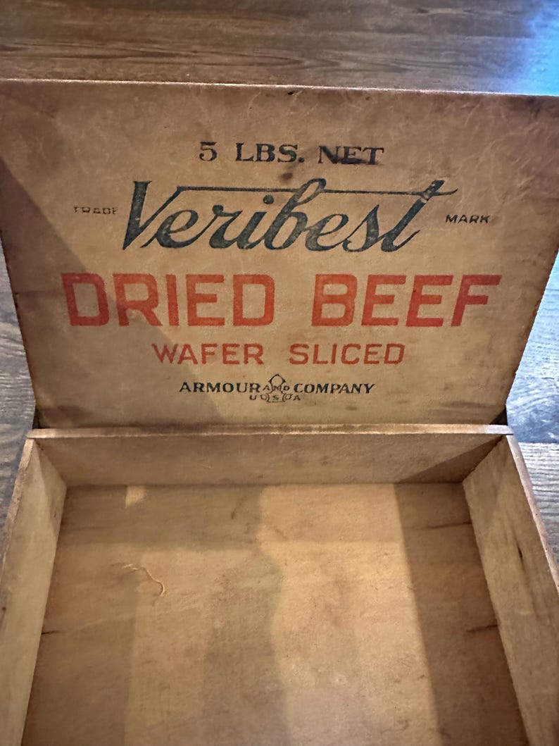 Vintage Wooden Crate Advertising Box Primitive Rustic Box Veribest ...