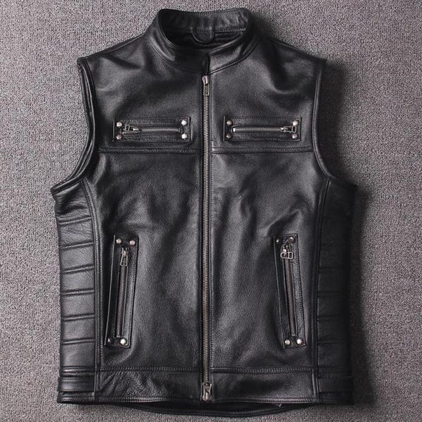 Leather Bar Vest - Etsy