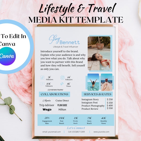 Travel Blogger Media Kit - Etsy