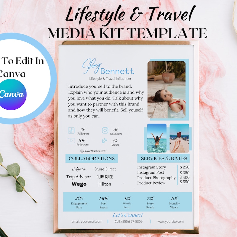 Travel Blogger Media Kit - Etsy