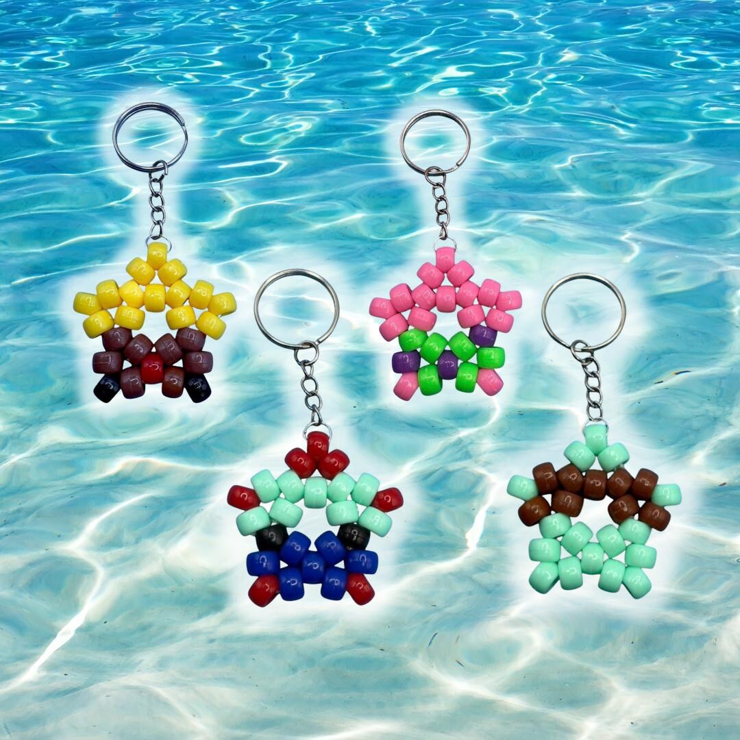 Spongebob Patrick Squidward Mr Krabs Inspired Kandi Star Key Rings - Etsy
