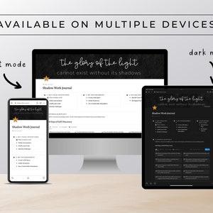 Shadow Work Notion Template | Minimalist Introspective Journal ...