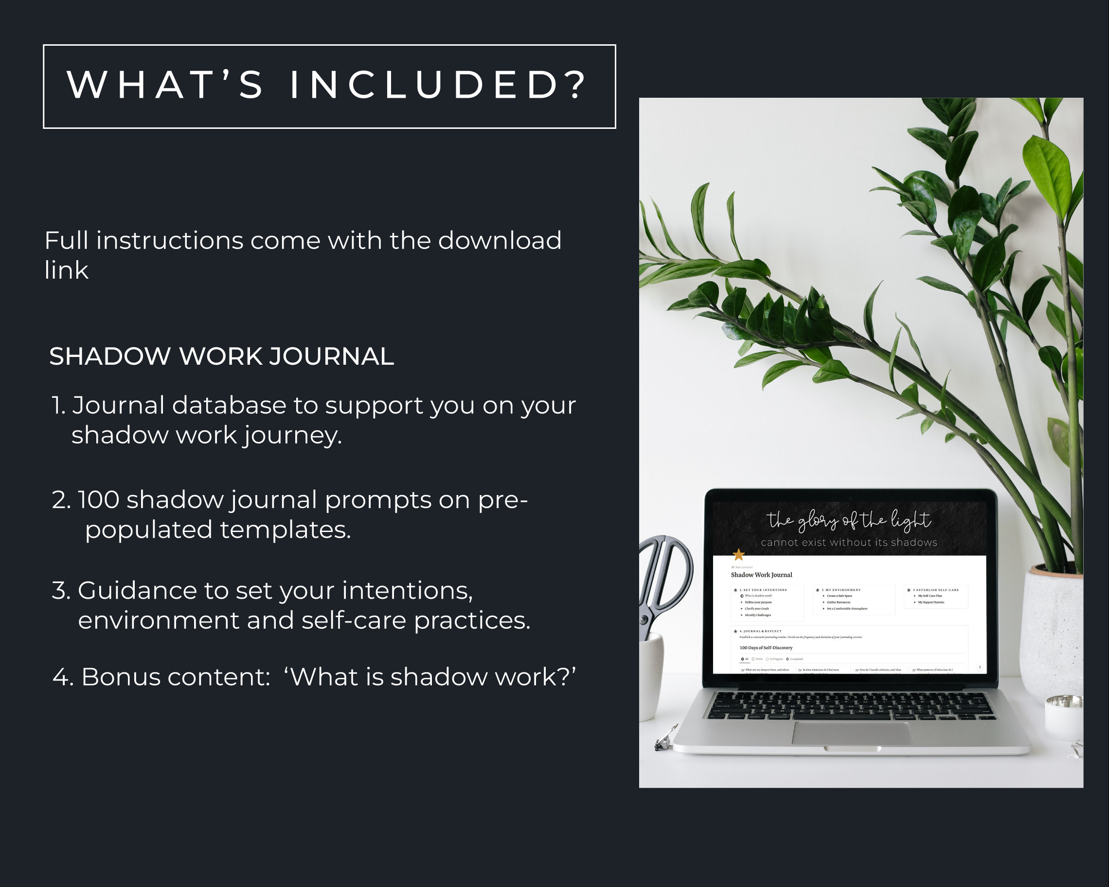 Shadow Work Notion Template | Minimalist Introspective Journal | Customisable Self-discovery ...