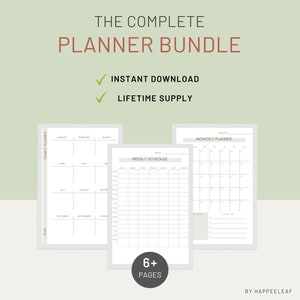 Planner Bundle Printable PDF Undated Life Organizer - Etsy