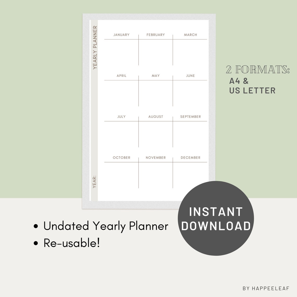 Planner Bundle Printable PDF Undated Life Organizer - Etsy