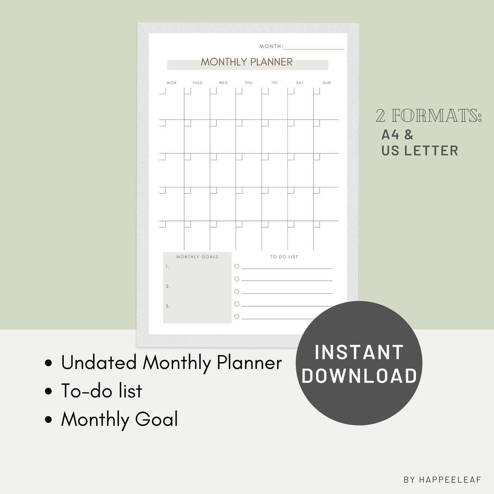 Planner Bundle Printable PDF Undated Life Organizer | Etsy