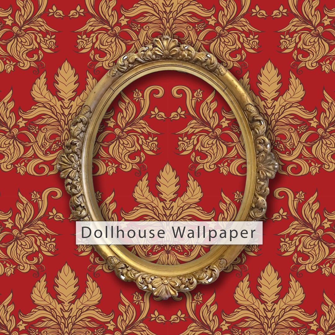 Dollhouse Wallpaper, Antique Dollhouse, Victorian Wallpaper, Ornate ...