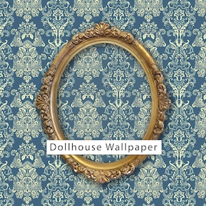 Dollhouse Wallpaper, Antique Dollhouse, Victorian Wallpaper, Damask ...