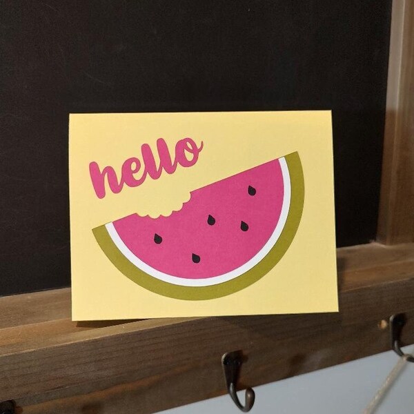 Watermelon Card - Etsy