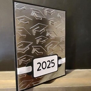 Graduation Card 2025, Silver Foil Embossed With Grad Caps ...