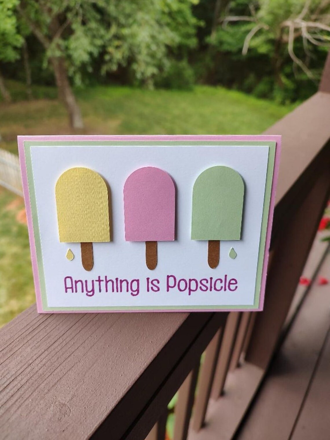 Anything is POPSICLE All Occasion Card With Colored Popsicles, Happy ...