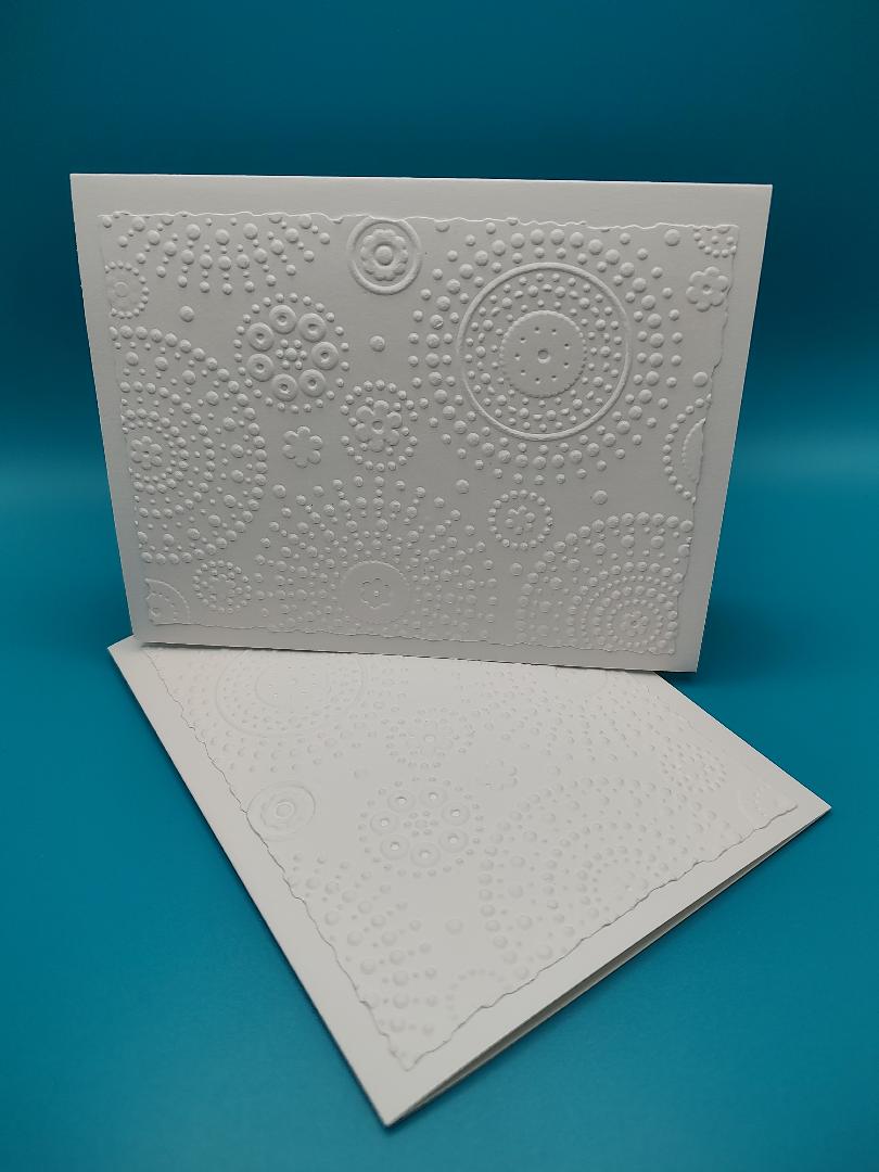 Blank Notecard Set: Handmade Elegant Embossed Stationery, Set of 4 ...