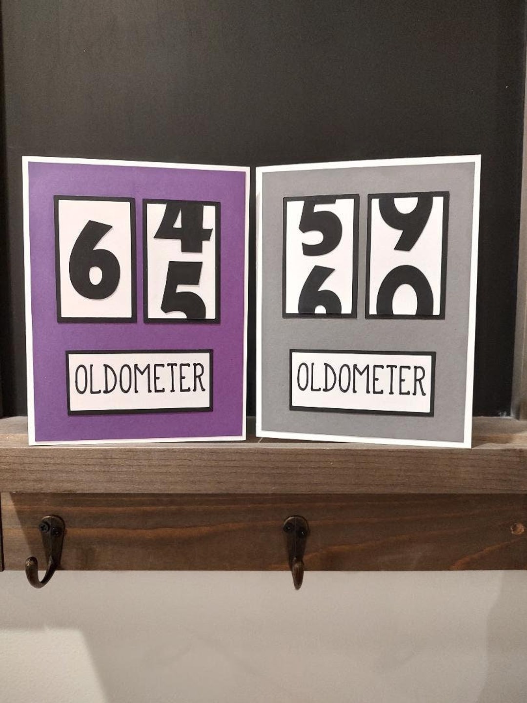 Funny OLDOMETER Birthday Card: Any Age, Gray or Purple - Etsy