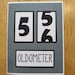 Funny OLDOMETER Birthday Card: Any Age, Gray or Purple - Etsy