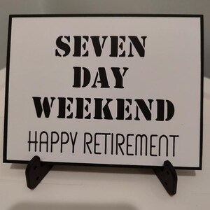 Happy Retirement Funny Card, 3 Colors, Retire, Congratulations, Seven ...