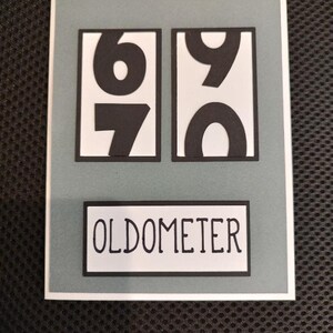 Funny OLDOMETER Birthday Card: Any Age, Gray or Purple - Etsy