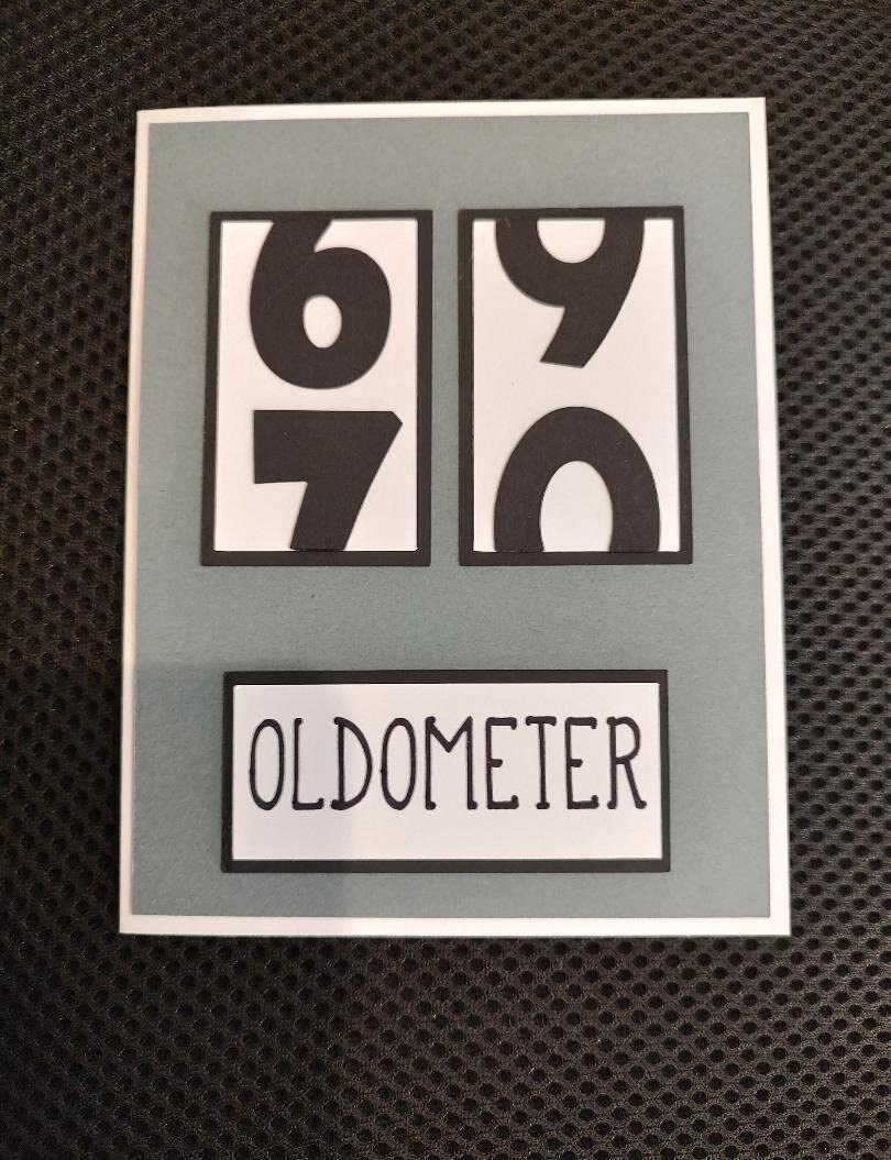 Funny OLDOMETER Birthday Card: Any Age, Gray or Purple - Etsy