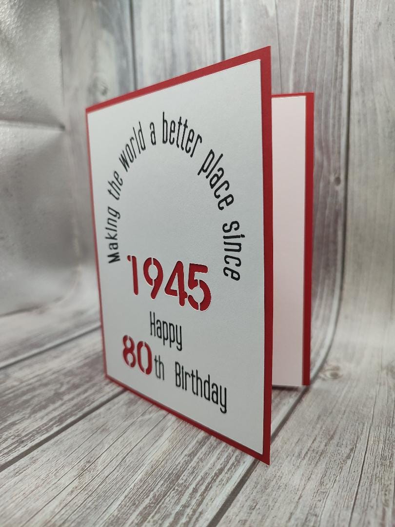 80th Birthday Card: Funny Age Keepsake, Happy 80, Milestone Birthday - Etsy