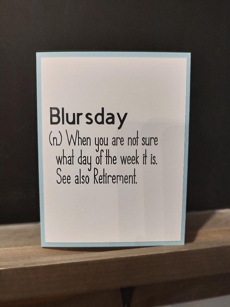 Happy Retirement Card, Blursday, Funny Retirement, Retire ...