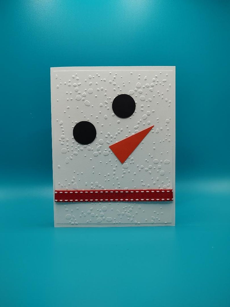 Snowman Christmas Card - Snowman With Scarf, 3 Styles, Winter ...