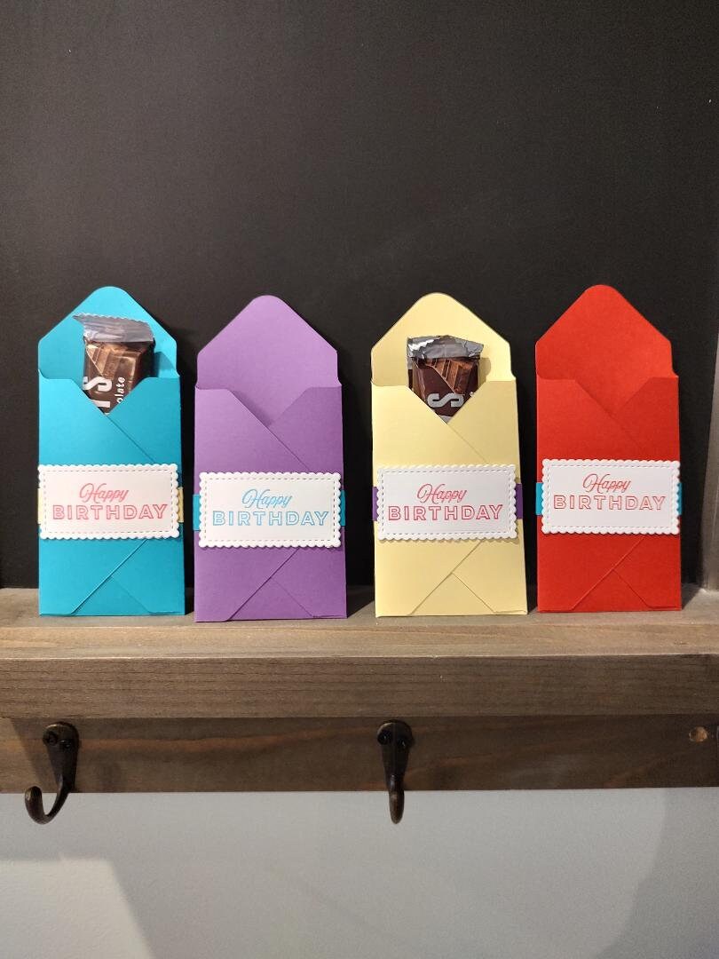 Birthday Chocolate Holders Hershey Bar Party Favor Class - Etsy