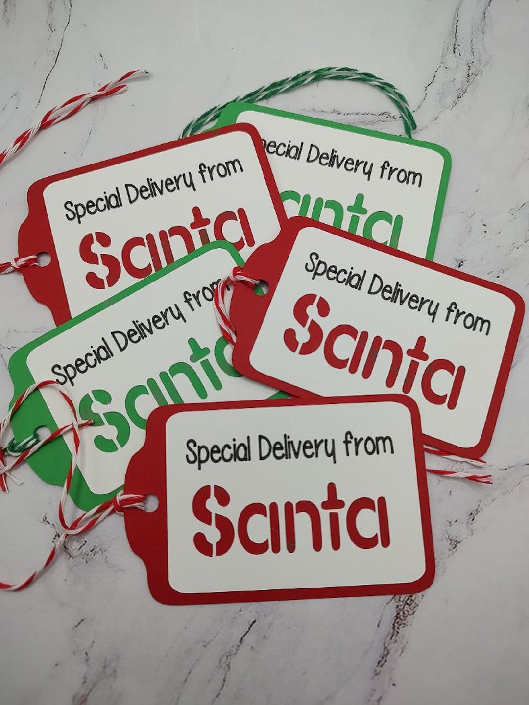 Special Delivery From Santa Gift Tags, Set of 6, Christmas Gift Tag - Etsy