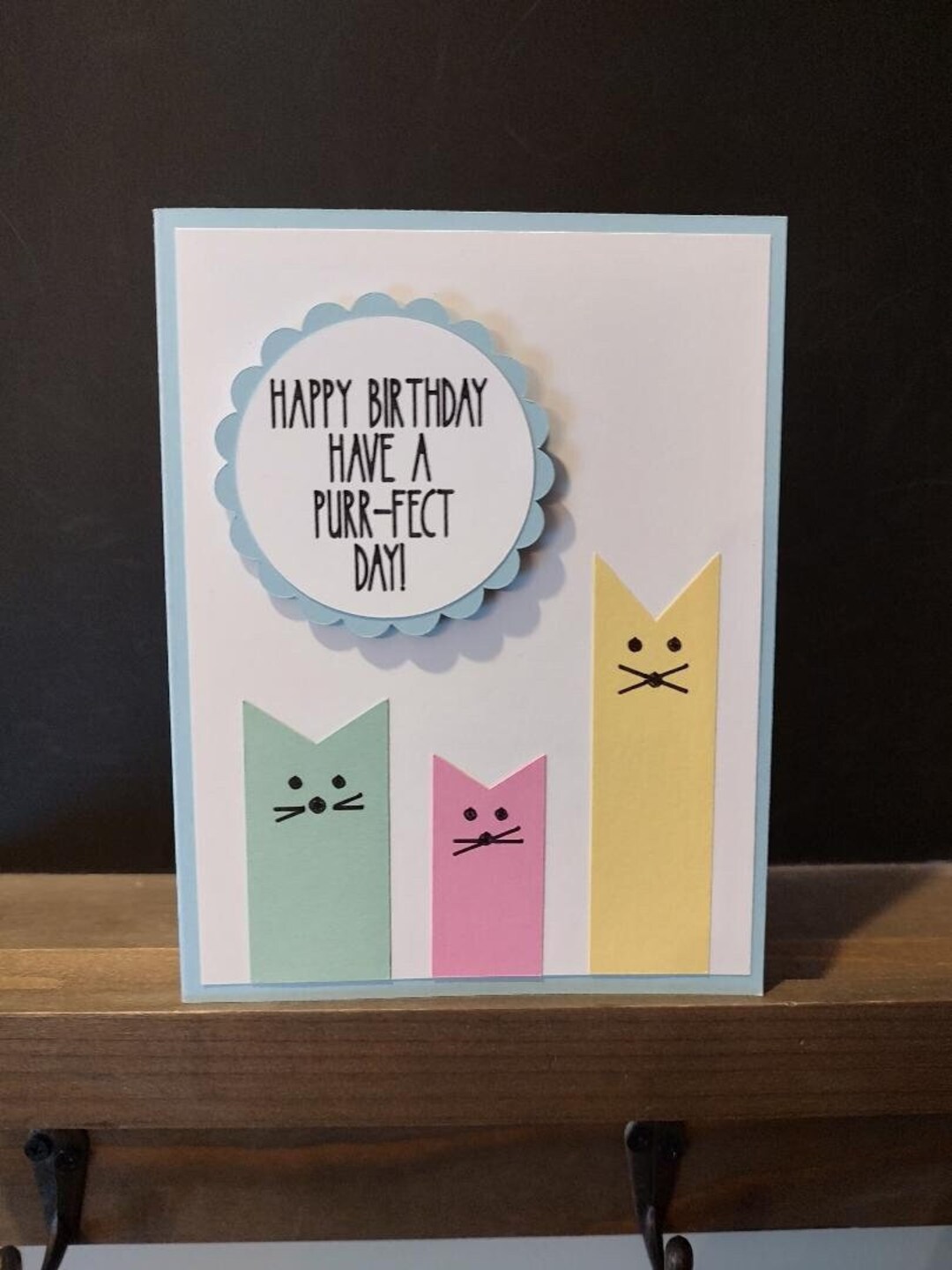 Cat Birthday Card, Happy Purr-day, MEOW Cat Card, Cat's MEOW, All ...