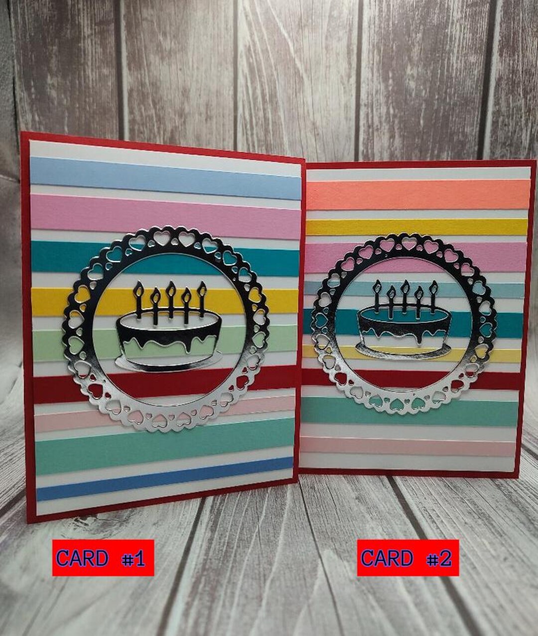 Happy Birthday Card, Multi-colored Card, Handmade Birthday Card With ...