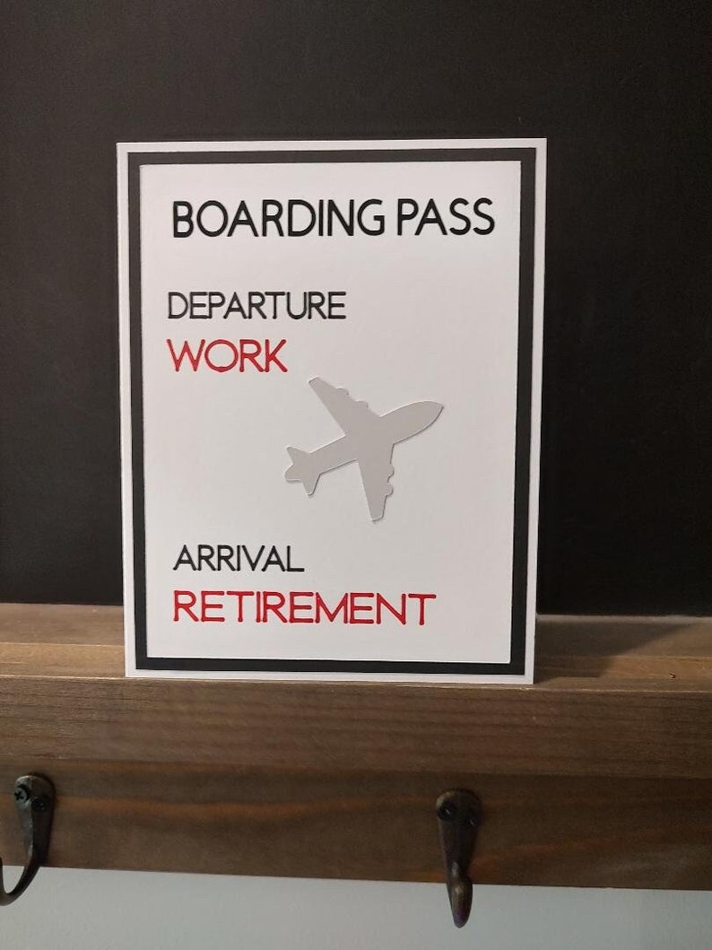 Happy Retirement Card, Boarding Pass, Funny Retirement, Retire ...