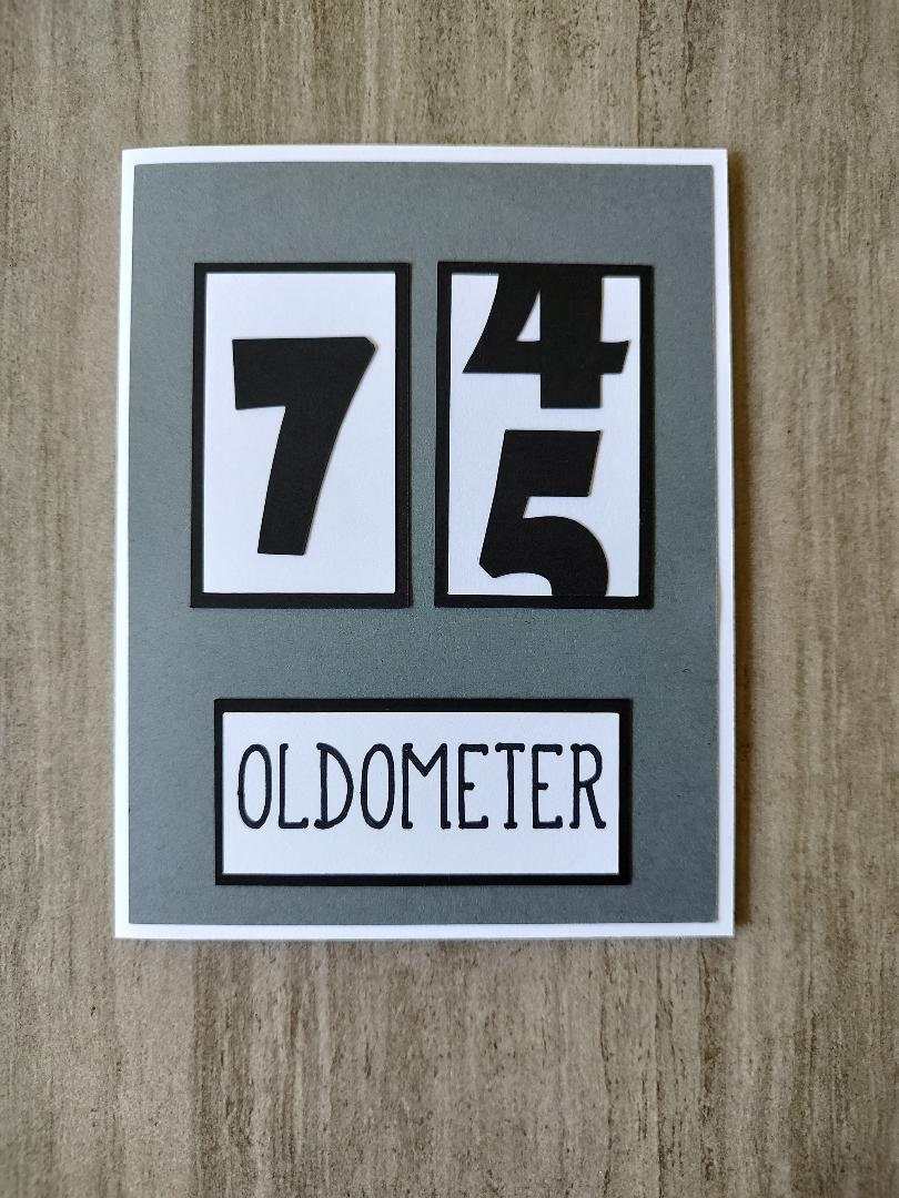 Funny OLDOMETER Birthday Card: Any Age, Gray or Purple - Etsy