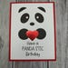 Handmade Panda Birthday Card: 'pandastic' With Red Heart, 2 Colors - Etsy