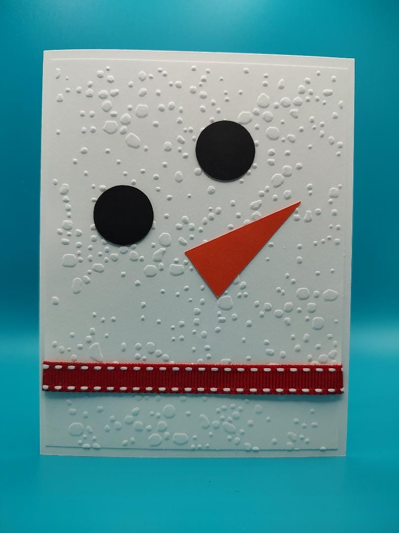 Snowman Christmas Card Snowman With Scarf, 3 Styles - Etsy