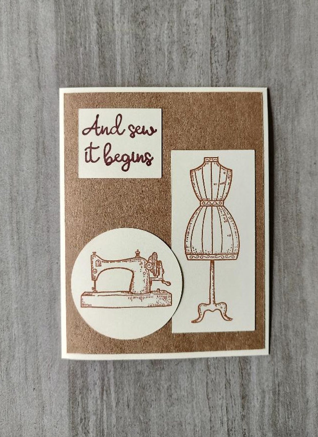 Sewing Card Sewing Machine 'and Sew It Begins', All Occasion ...