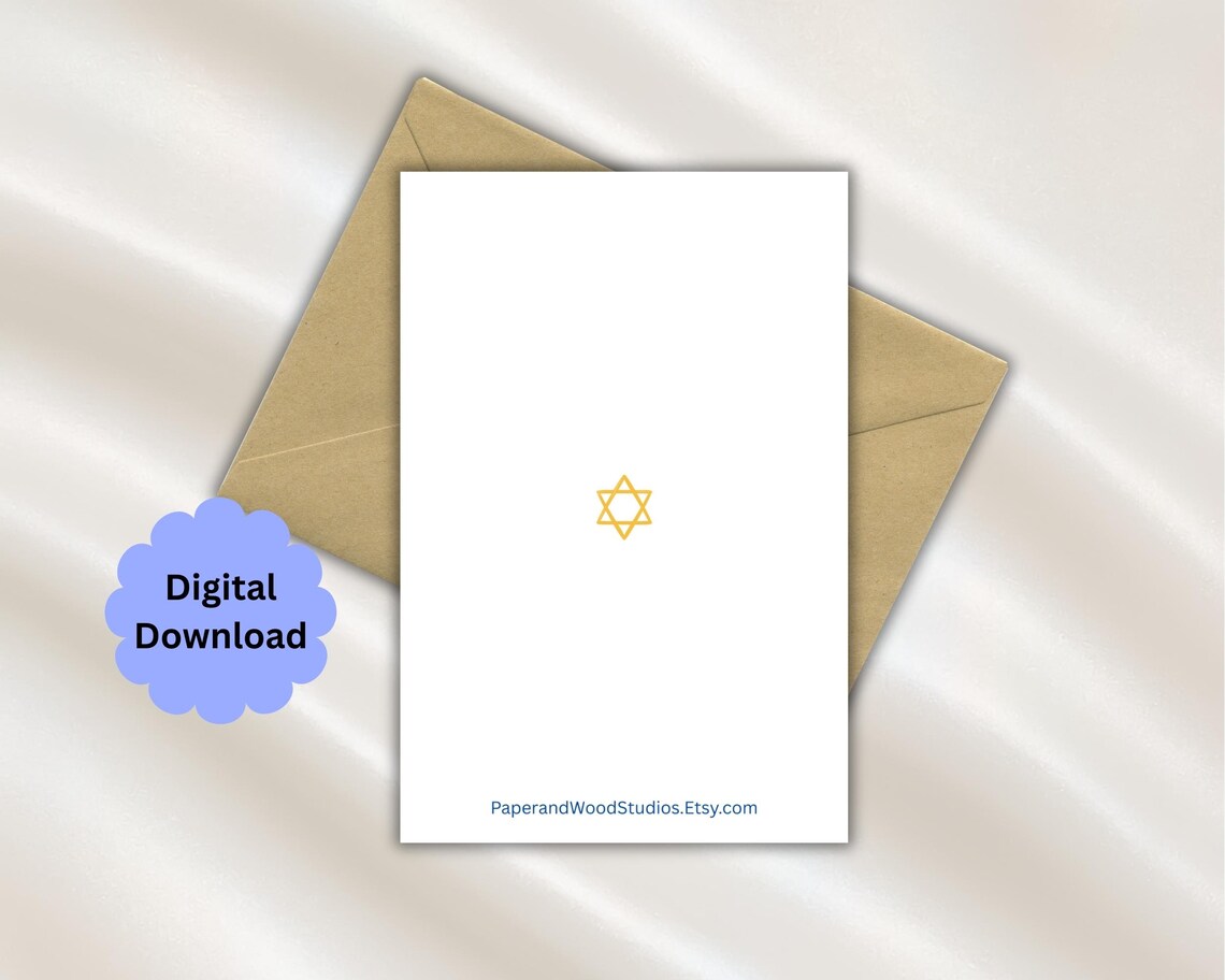 Printable Passover Card (digital), 4X6 In, Print at Home, Seder Wishes ...