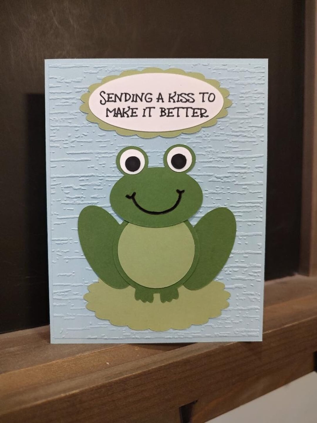 FROG Get Well Card, Thinking of You, Encouragement, Frog on Lily Pad ...