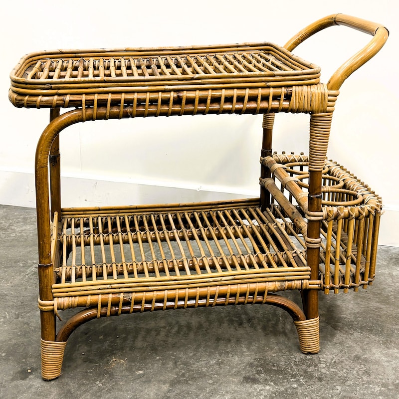 Vintage Trolley Rattan - Etsy