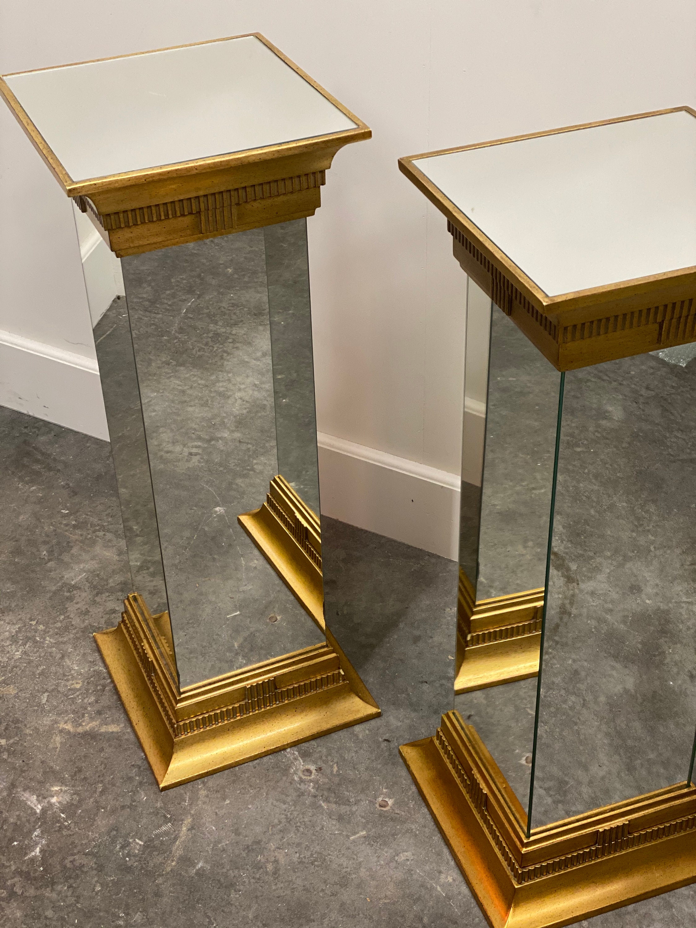 Rare Pair of Mirrored Plinths by Deknudt, 1980s - Etsy