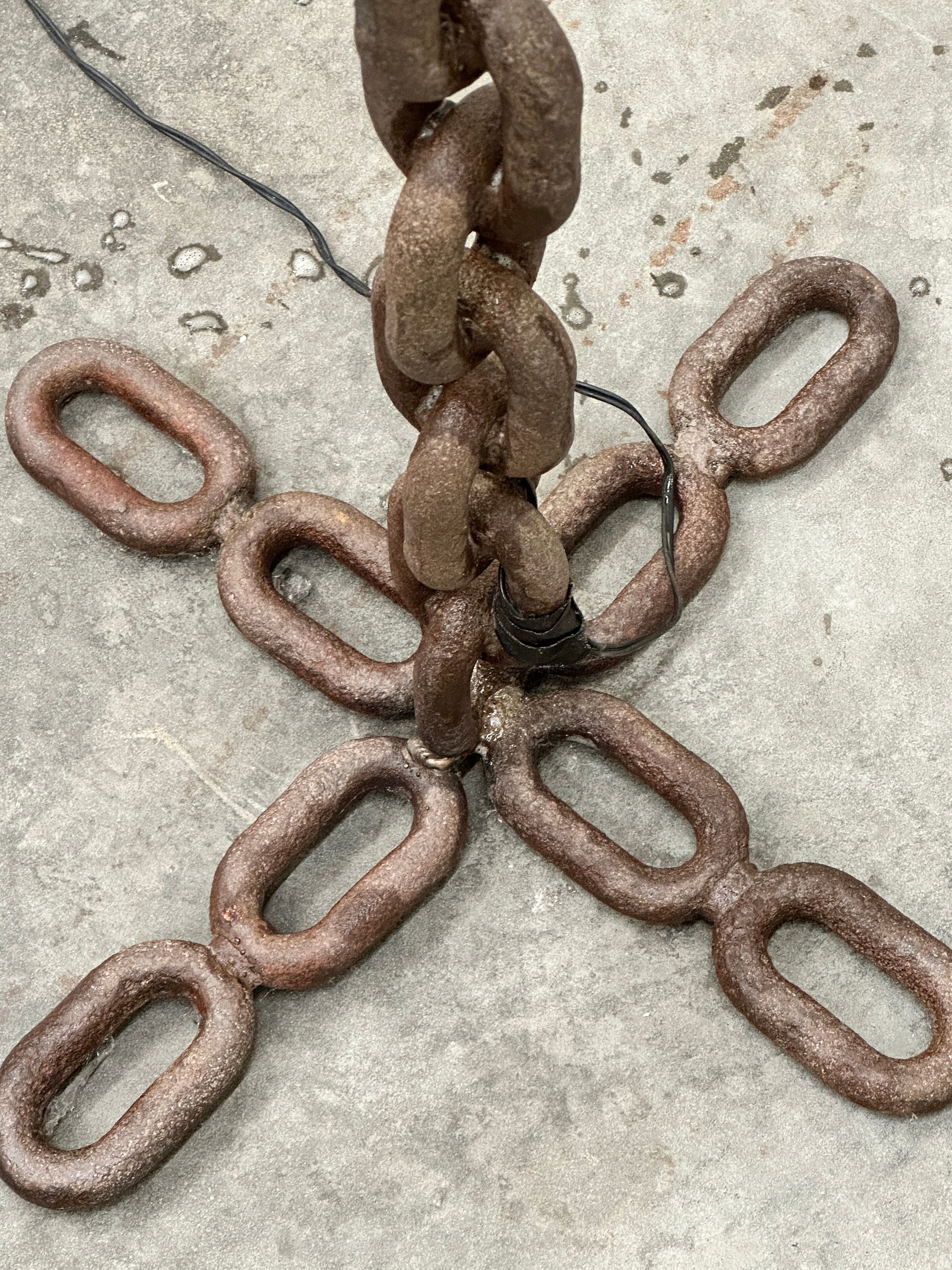 Brutalist Cast Iron & Marine Chain Links Floor Lamp, France 1960s. - Etsy