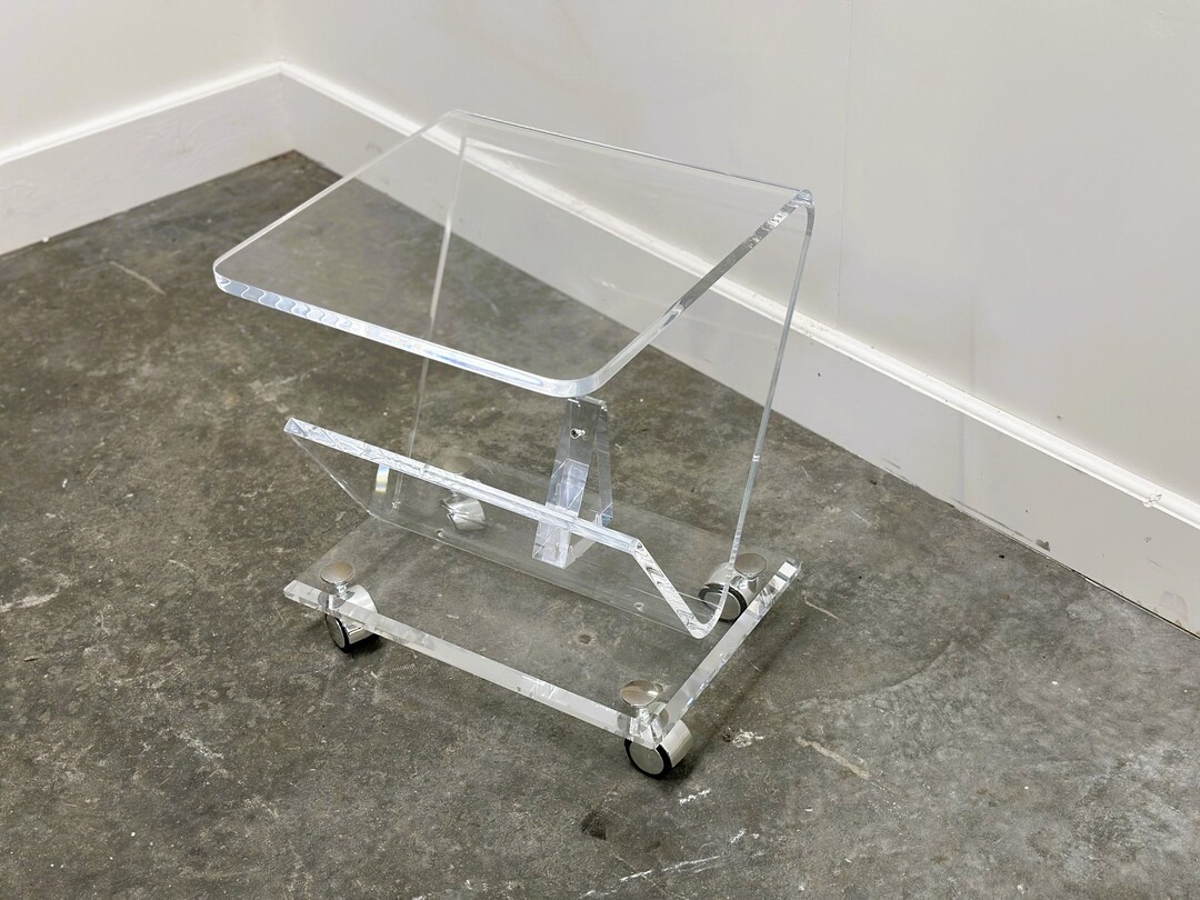 Vintage Lucite Magazine Cart, 1980s - Etsy